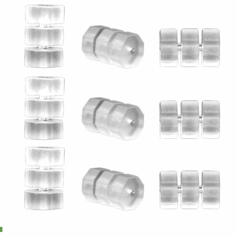 60 шт. Силиконовые кольца для тросов, восьмиугольные защитники для велосипедных линий, аксессуары для велоспорта (прозрачные)