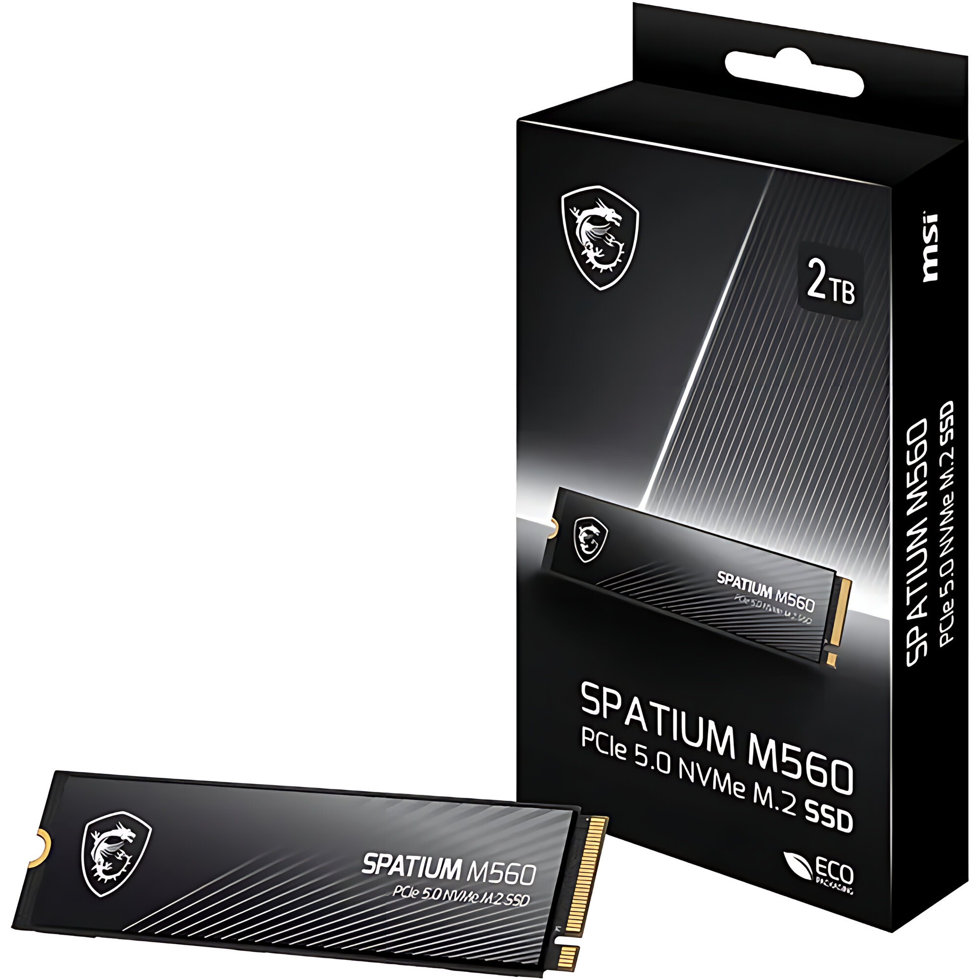 Жесткий диск SSD M.2 2Tb MSI SPATIUM M560, 10300/8700MBs, 1400K IOPS, TLC 3D NAND, 2280, PCI-E 5.0 x4 (S78-440Q940-P83)