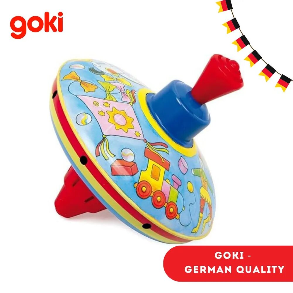 Юла для малышей Goki металлическая, маленькая 1+