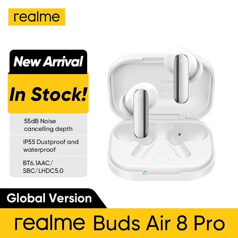 Realme Buds Air 8 Pro Black, с черным кейсом — фото 1