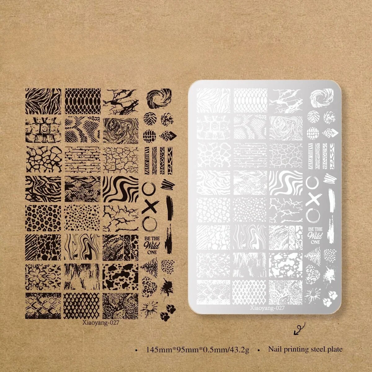 Пластина для стемпинга ногтей, узор, Color: 027