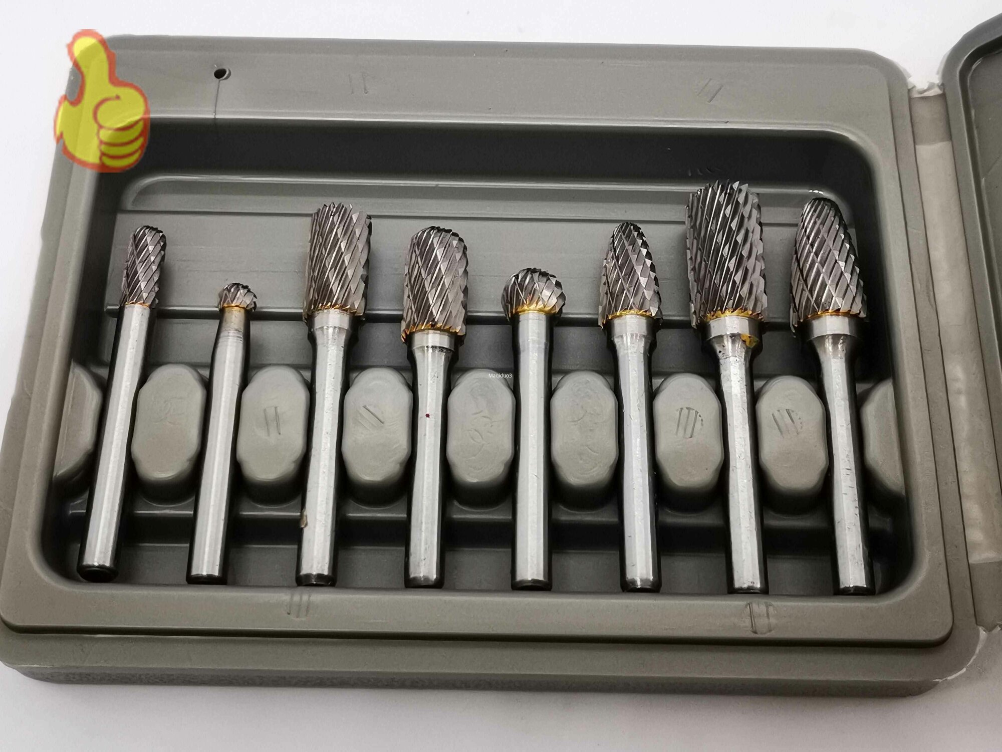Борфрезы Genler 8шт. Набор фрез по металлу и дереву для дрели и гравера из карбида вольфрама.