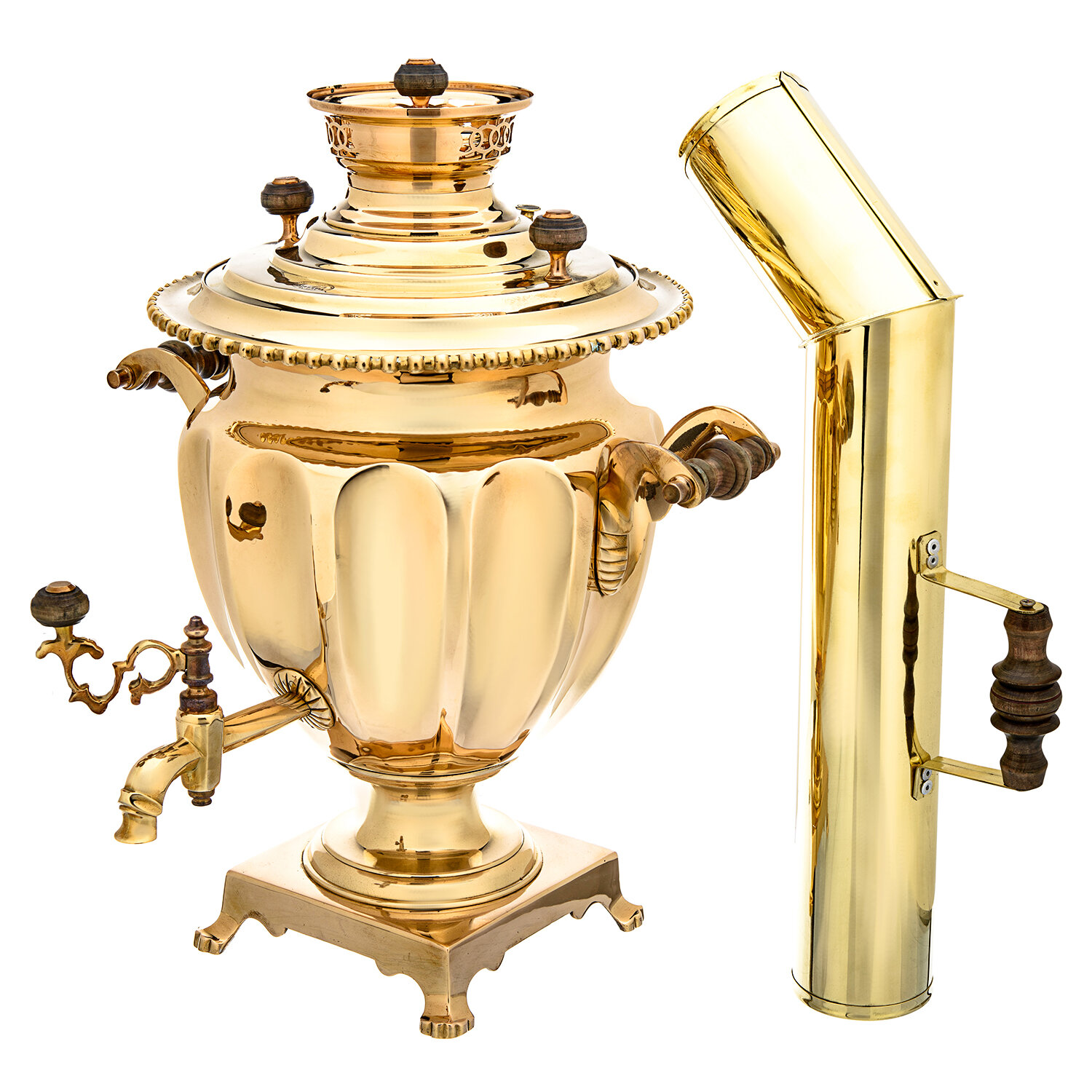 0070459/7л-ваза Самовар жаровой воронцова +труба, томпак