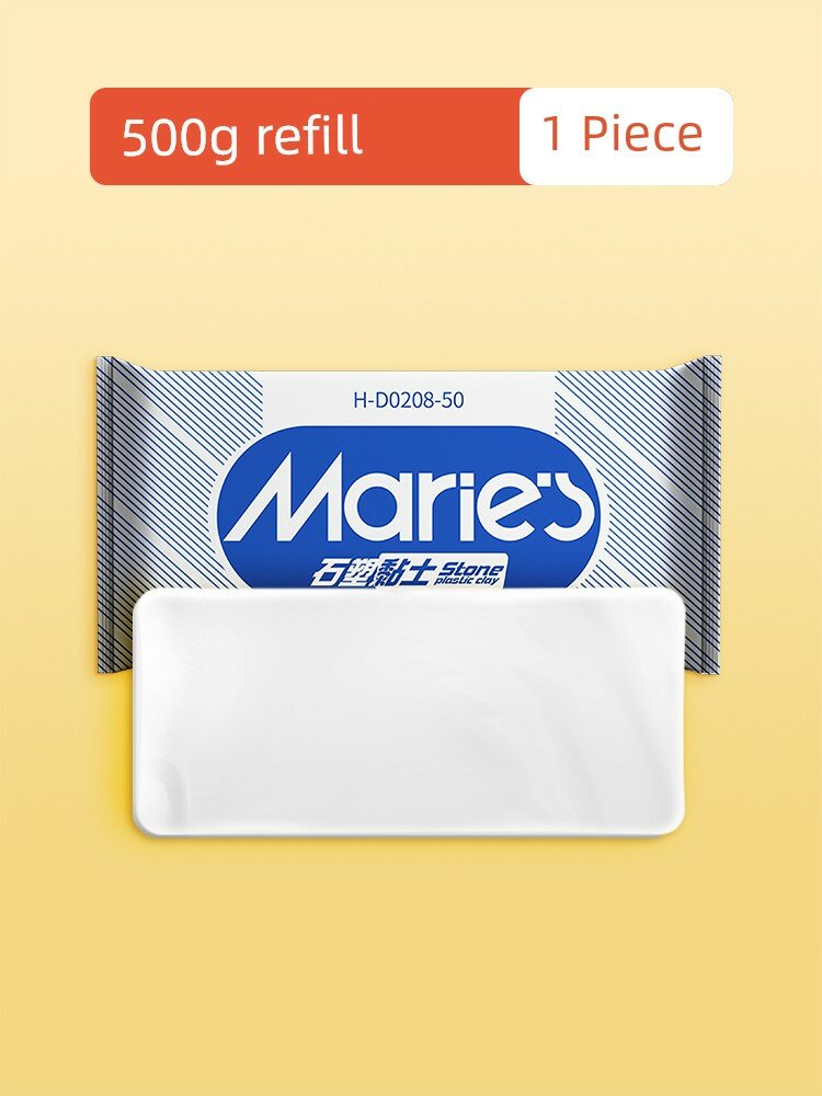 500 г пластилиновой глины, непечёная ручная работа для начинающих, белый цвет