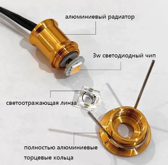 Truebrilit Потолочный светильник 3W 220V Теплый белый 3000K 10 шт. для кухни, черный