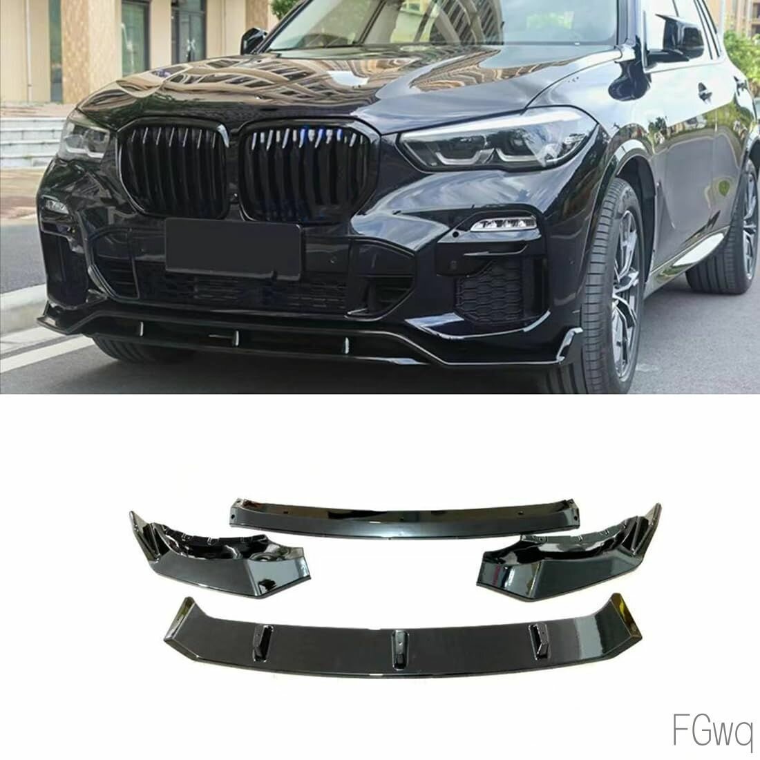 Спойлер-сплиттер переднего бампера для BMW X5 G05 2020-2023, нижняя накладка для защиты и оформления, черный