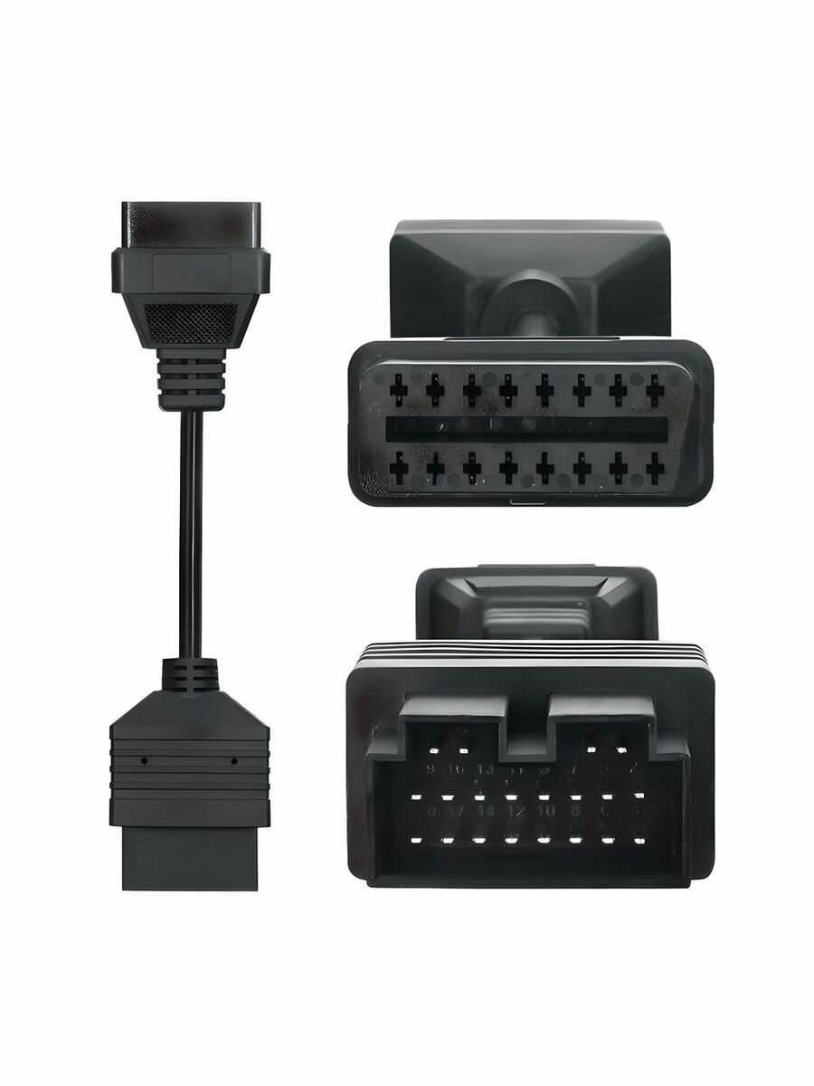 Переходник KIA 20 Pin в 16 Pin OBD2 для Kia Spectra, Sportage, Cee'd — подключение диагностического сканера, разъём под капотом