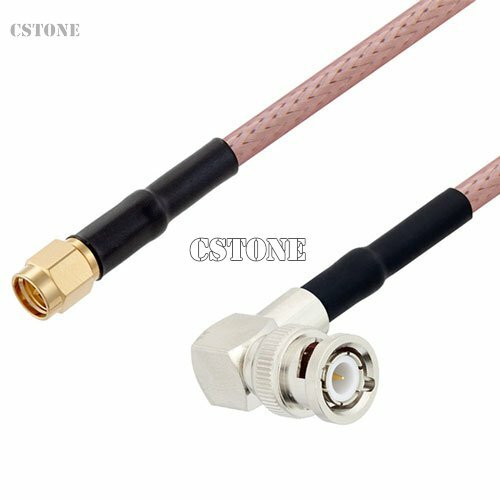 SMA штыревой к угловой BNC штыревой кабель RG142 коаксиальный с термоусадка