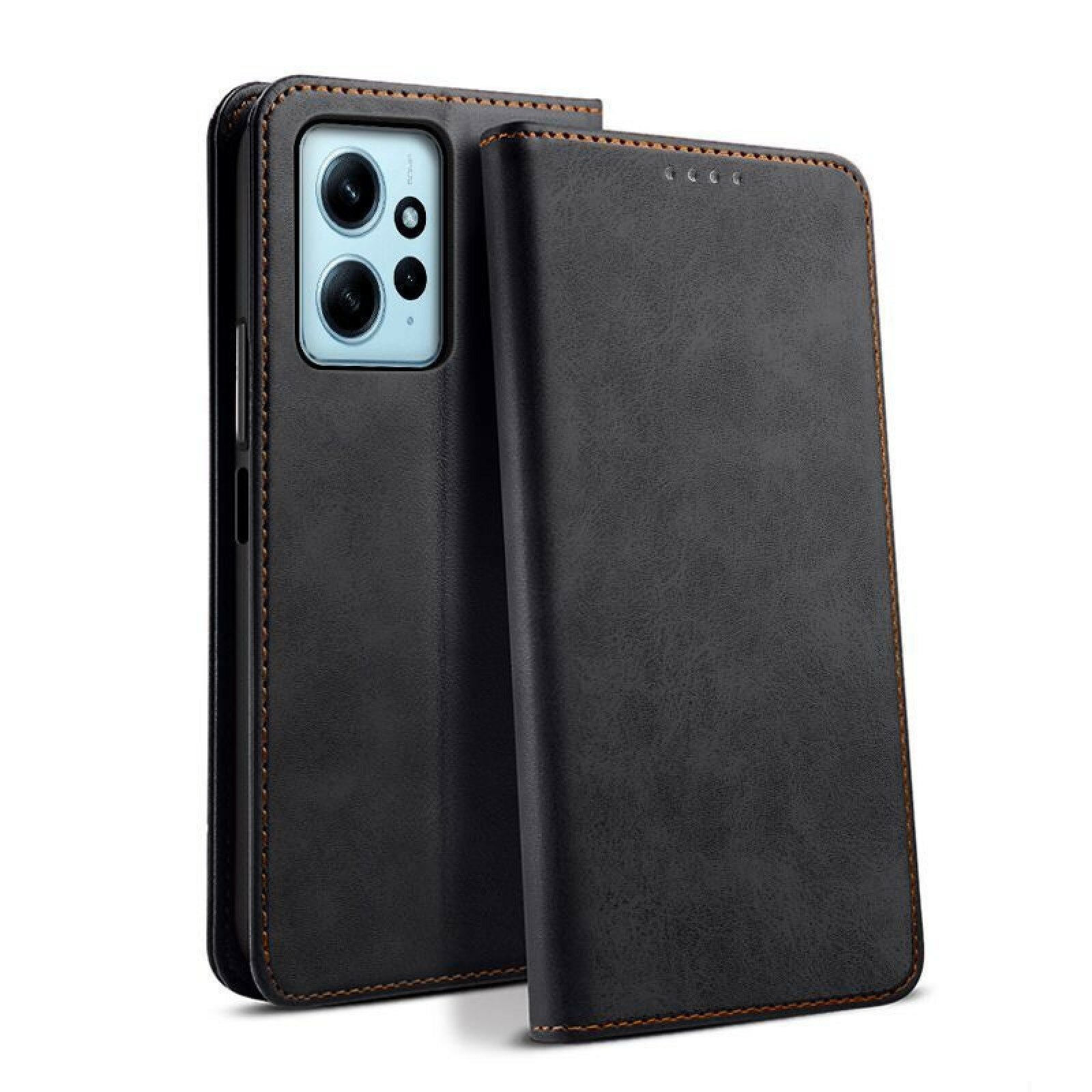 Чехол-книжка MyPads для Xiaomi Redmi Note 12 (4G) с магнитным закрытием, из искусственной кожи