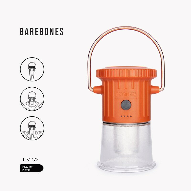 BAREBONES фонарь для кемпинга с оранжевым ржавым железным покрытием, надежный дизайн для палатки и открытого воздуха