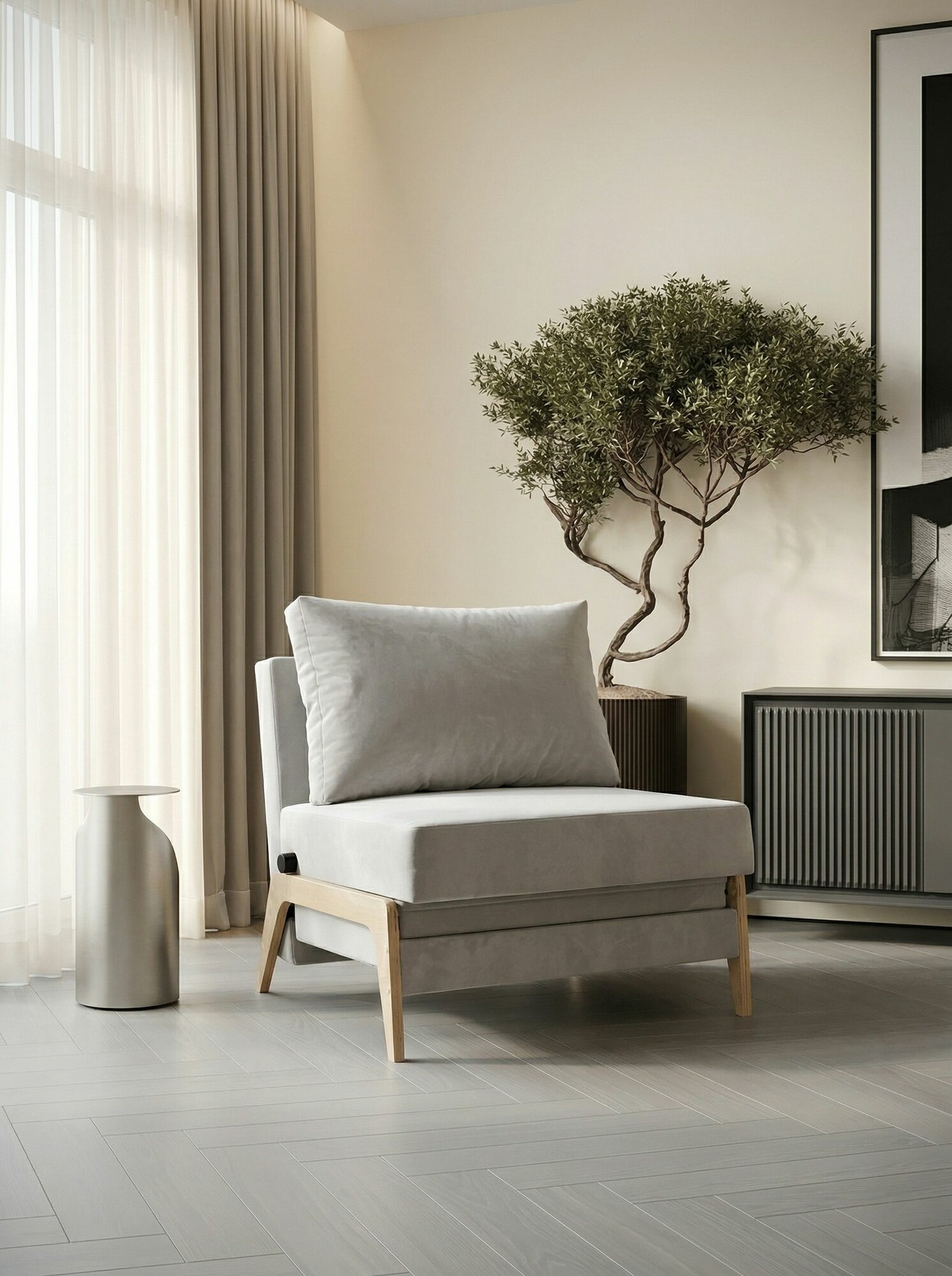 Кресло-кровать Бонус, 88х85см, Бежевый