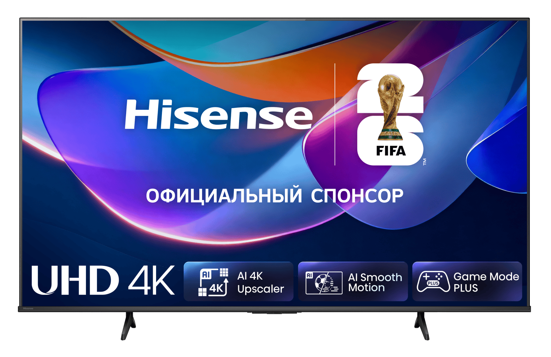 43" Телевизор HISENSE 43A6S, 60 Гц, 4K Ultra HD (3840x2180), DLED подсветка, поддержка Smart TV, черный (релиз 2026 год)