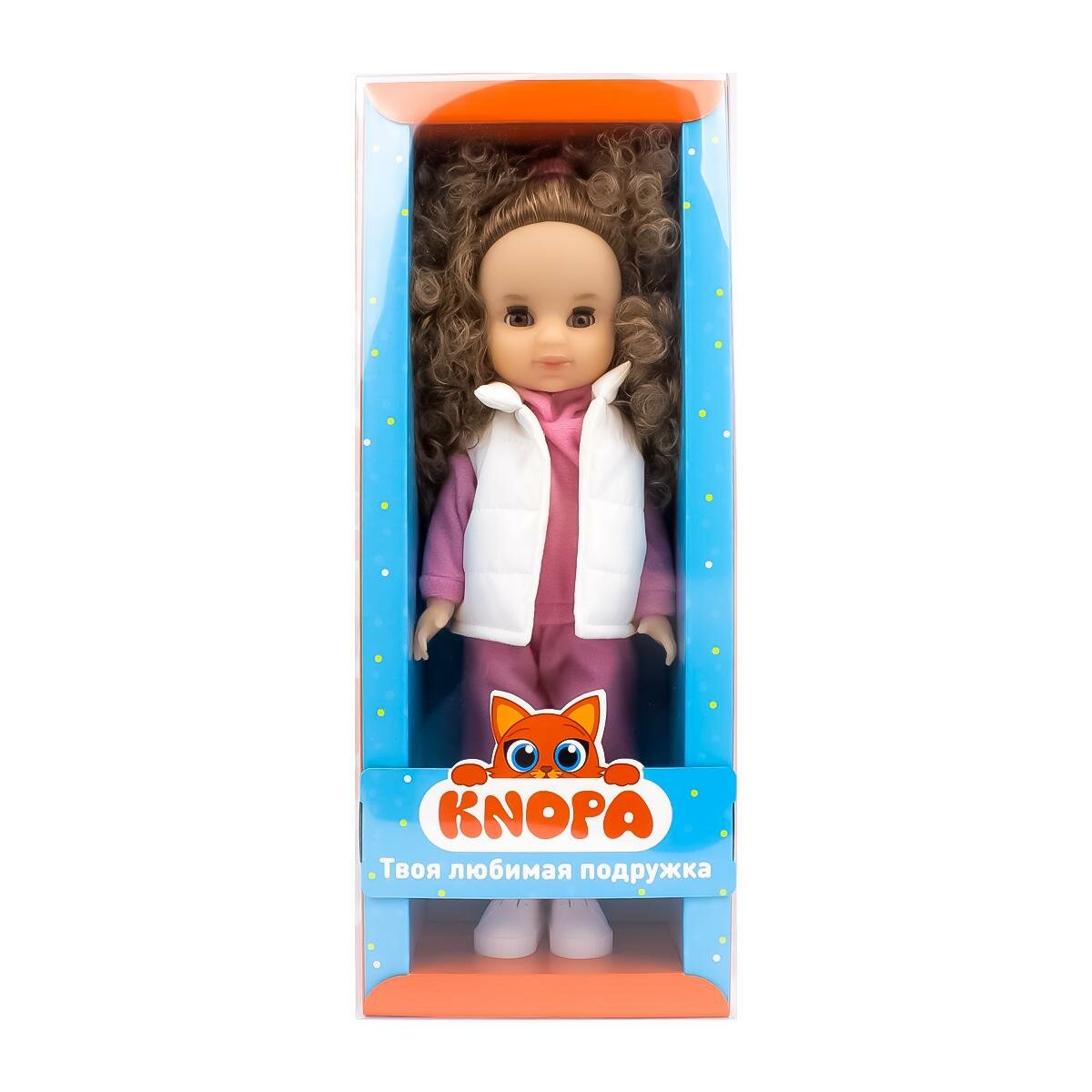 Кукла классическая Эмили "Knopa" 34 см, подвижная виниловая игрушка в розовом костюме для девочек