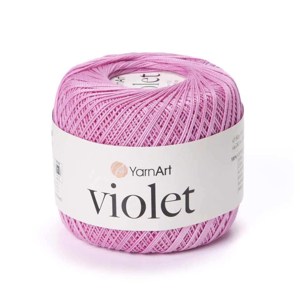 Пряжа для вязания YarnArt Violet 0319 астра 2 шт 50 гр/282 м 100% мерсеризованный хлопок