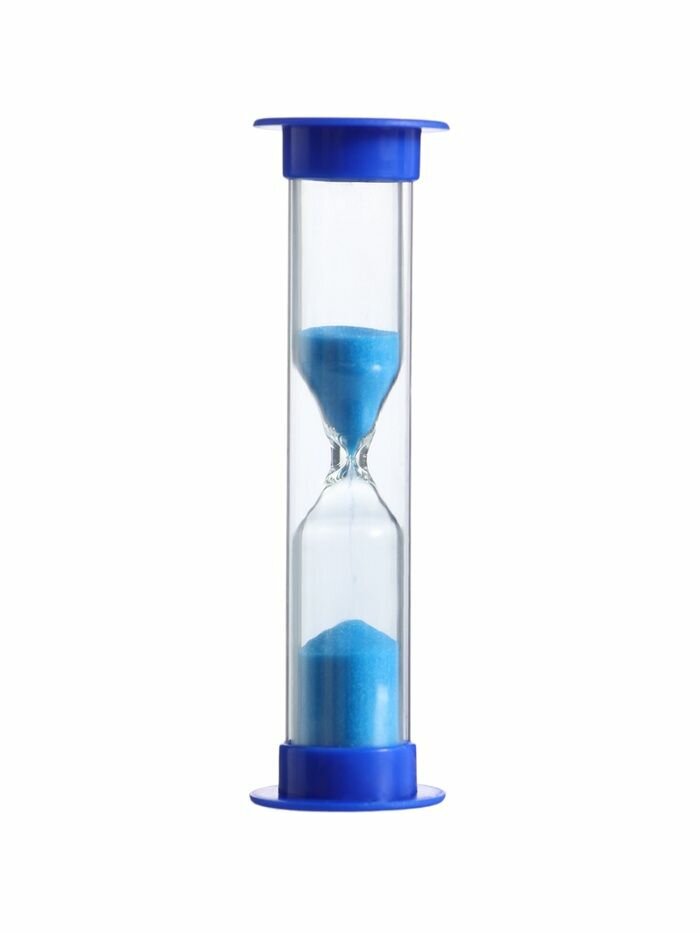 Песочные часы 5 минут, 9 х 2.5 см, цвет синий