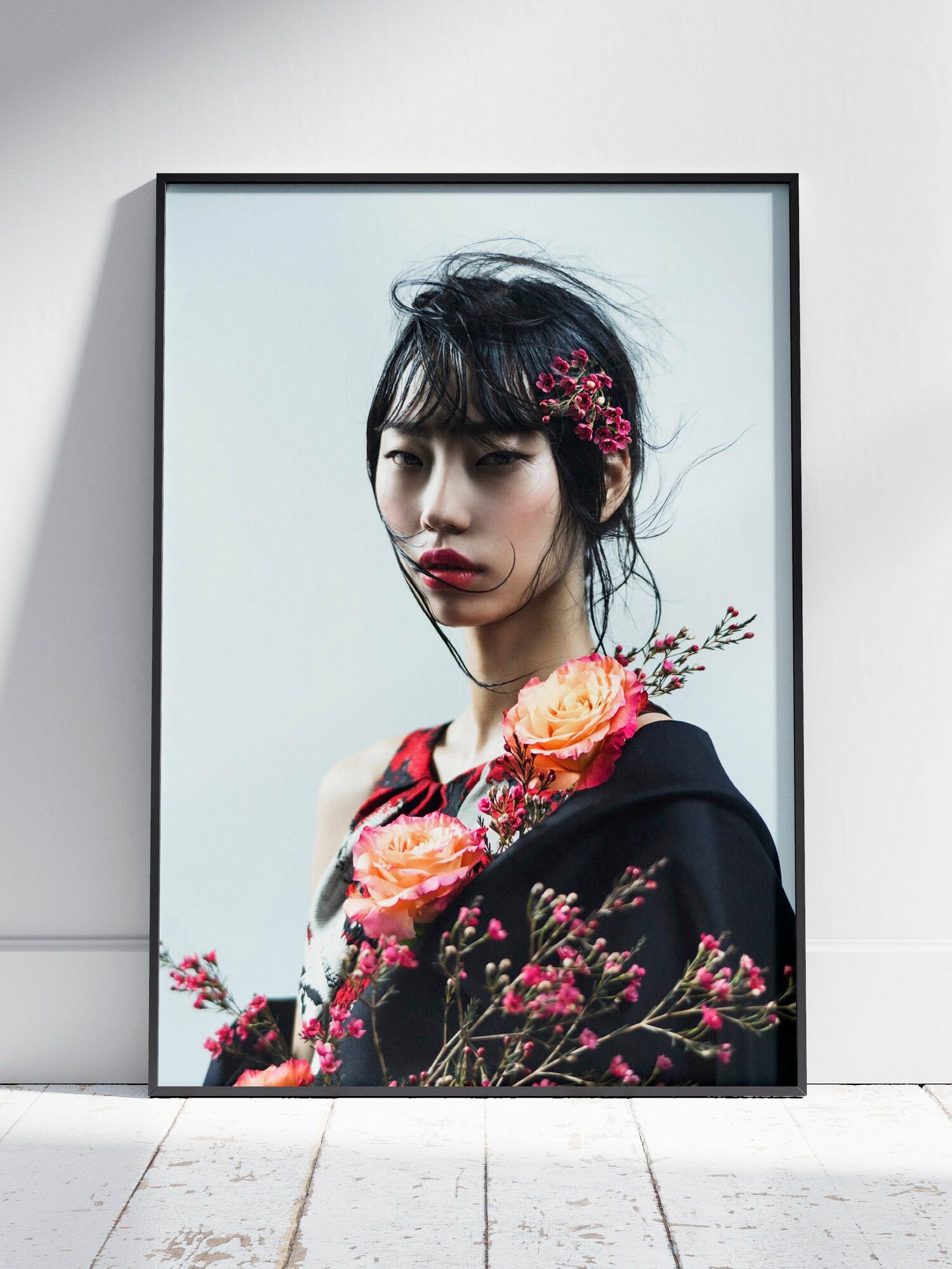 Плакат на стену для интерьера Стиль Гейша (Geisha Style 7) - Постер по моде и эстетике формата A4 (21x30 см)