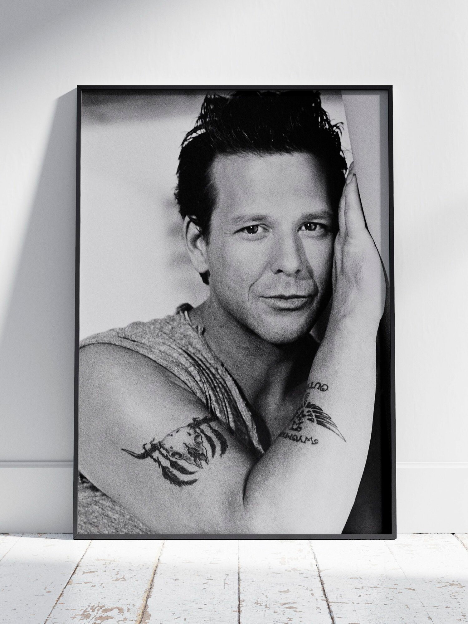 Плакат на стену для интерьера Микки Рурк (Mickey Rourke 2) - Постер по актеру фильма, кино, сериала формата A4 (21x30 см)