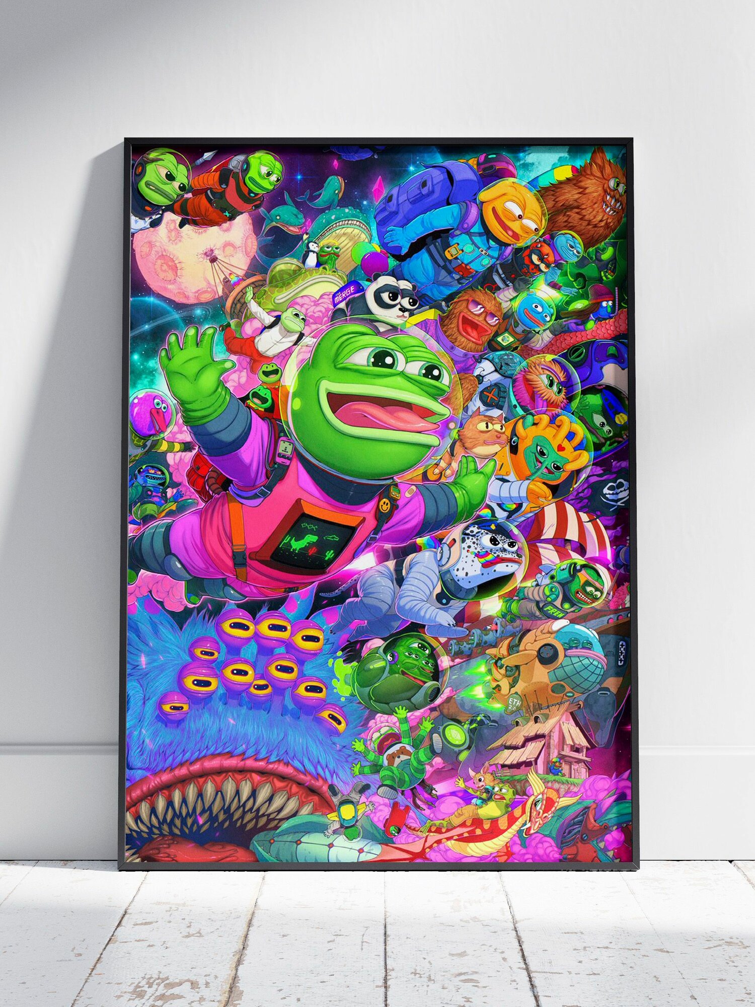 Плакат на стену для интерьера Лягушка Пепе (Pepe The Frog 1) - Постер по интернет мему формата A4 (21x30 см)