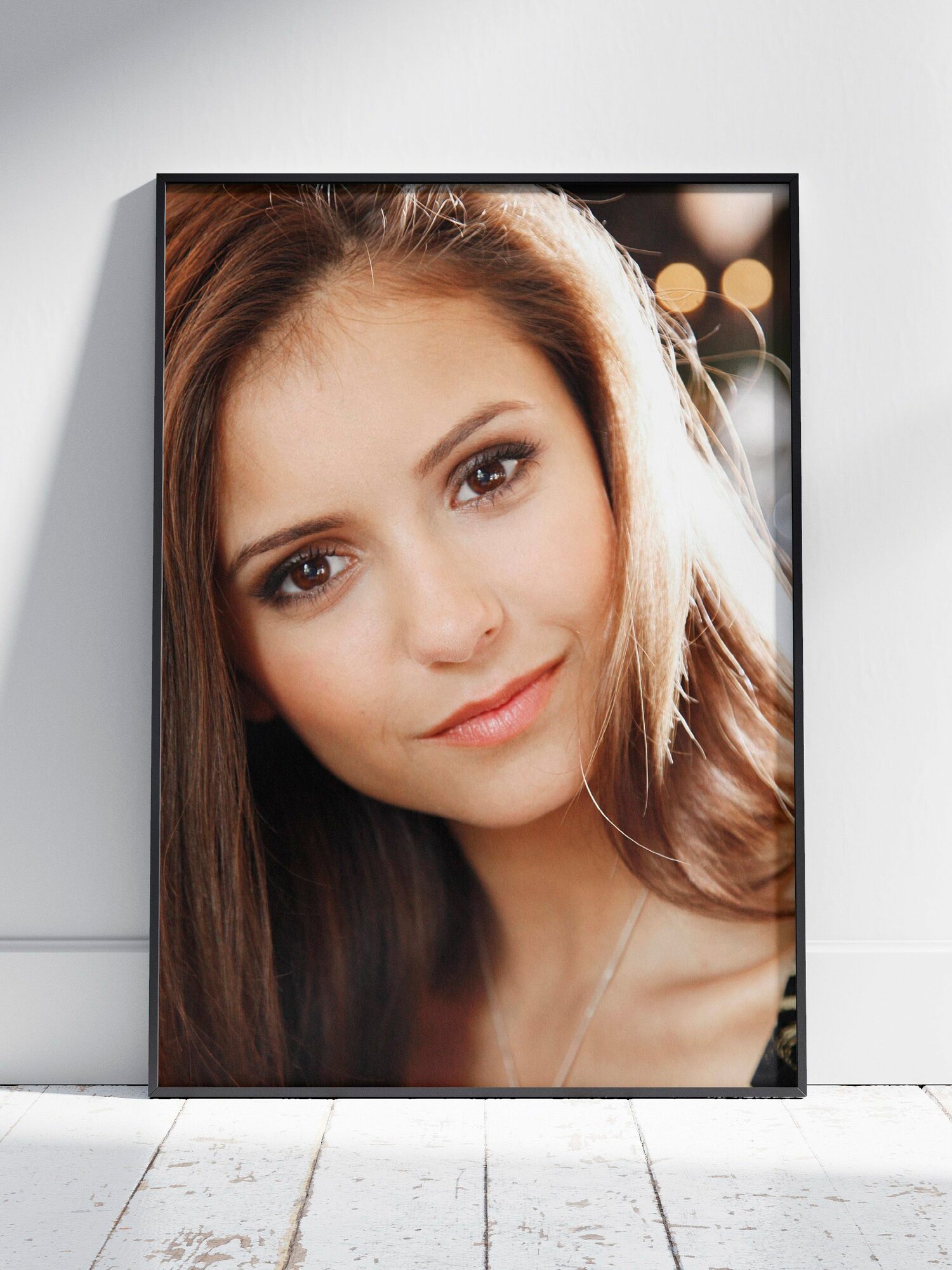 Плакат на стену для интерьера Нина Добрев (Nina Dobrev 34) - Постер по актеру фильма, кино, сериала формата A4 (21x30 см)