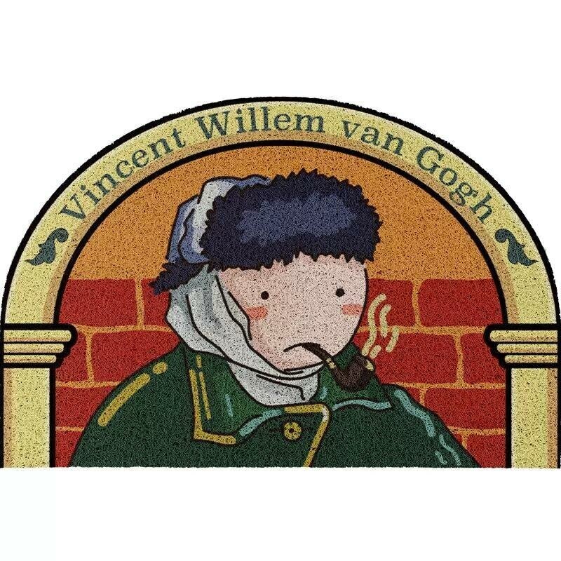 "Vincent Willem van Gogh" Полукруглый коврик для пола, Креативные коврики для пола, 40х60см