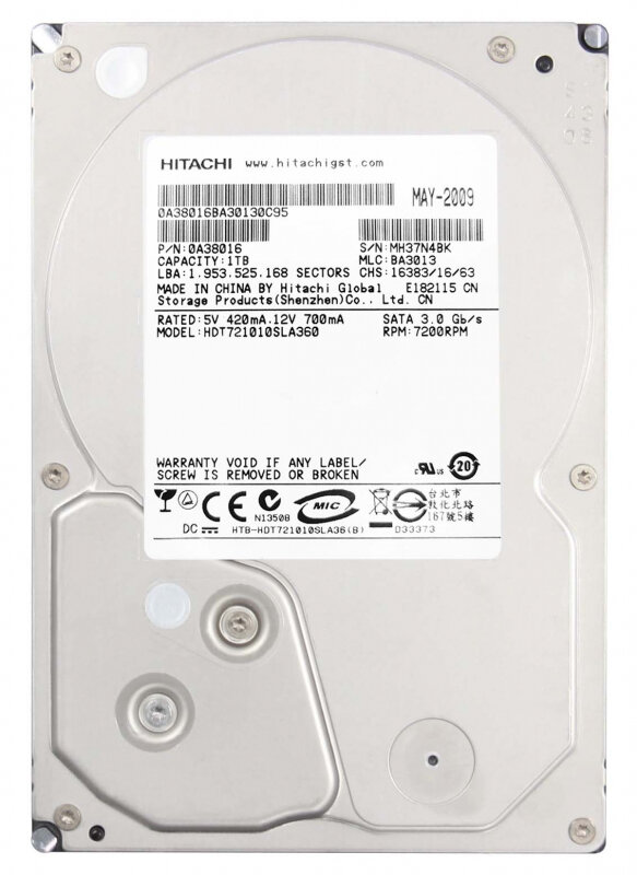 Жесткий диск Hitachi HDT721010SLA360 1Tb SATAII 3,5" HDD