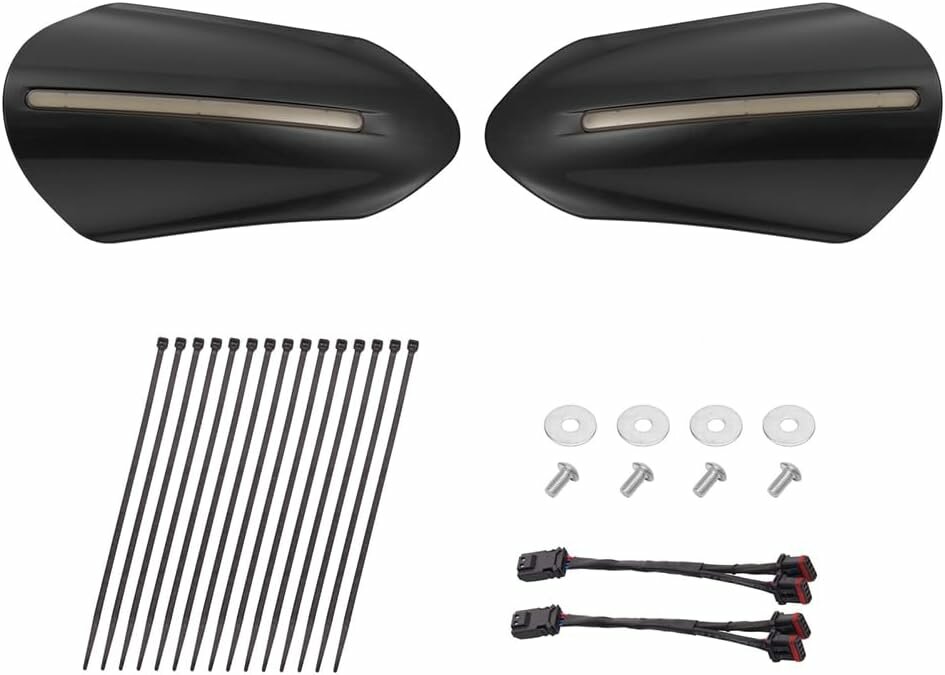 Светодиодные защитные дуги для Harley Softail Touring 2024+, цвет Vivid Black, с ДХО и поворотниками
