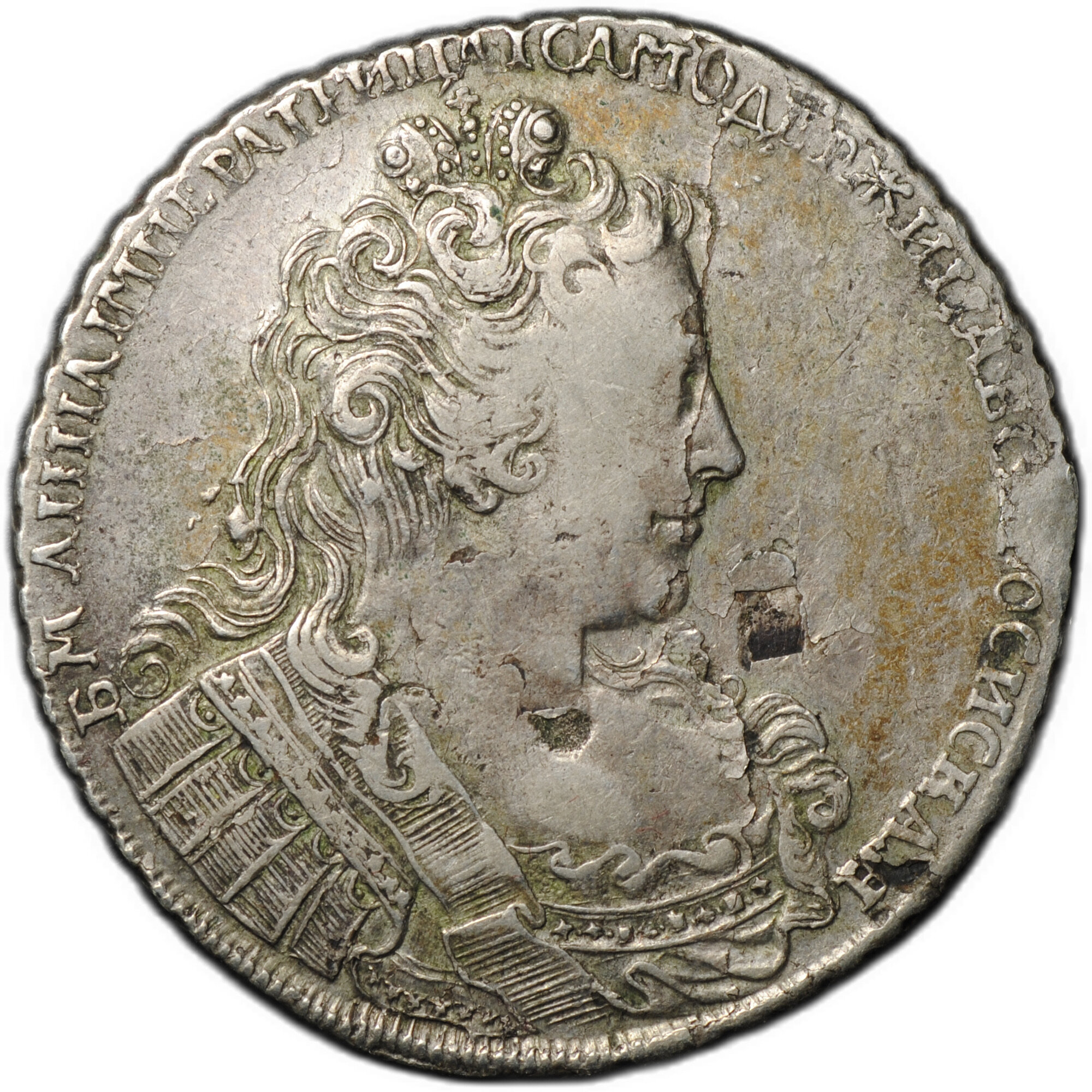 Монета 1 рубль 1730