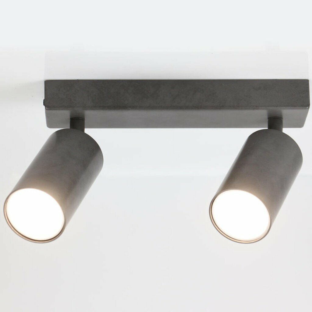 Светильник настенно-потолочный General Lighting Systems Башня 2 лампочки GU10 50 Вт серый бетон спот накладной 662069