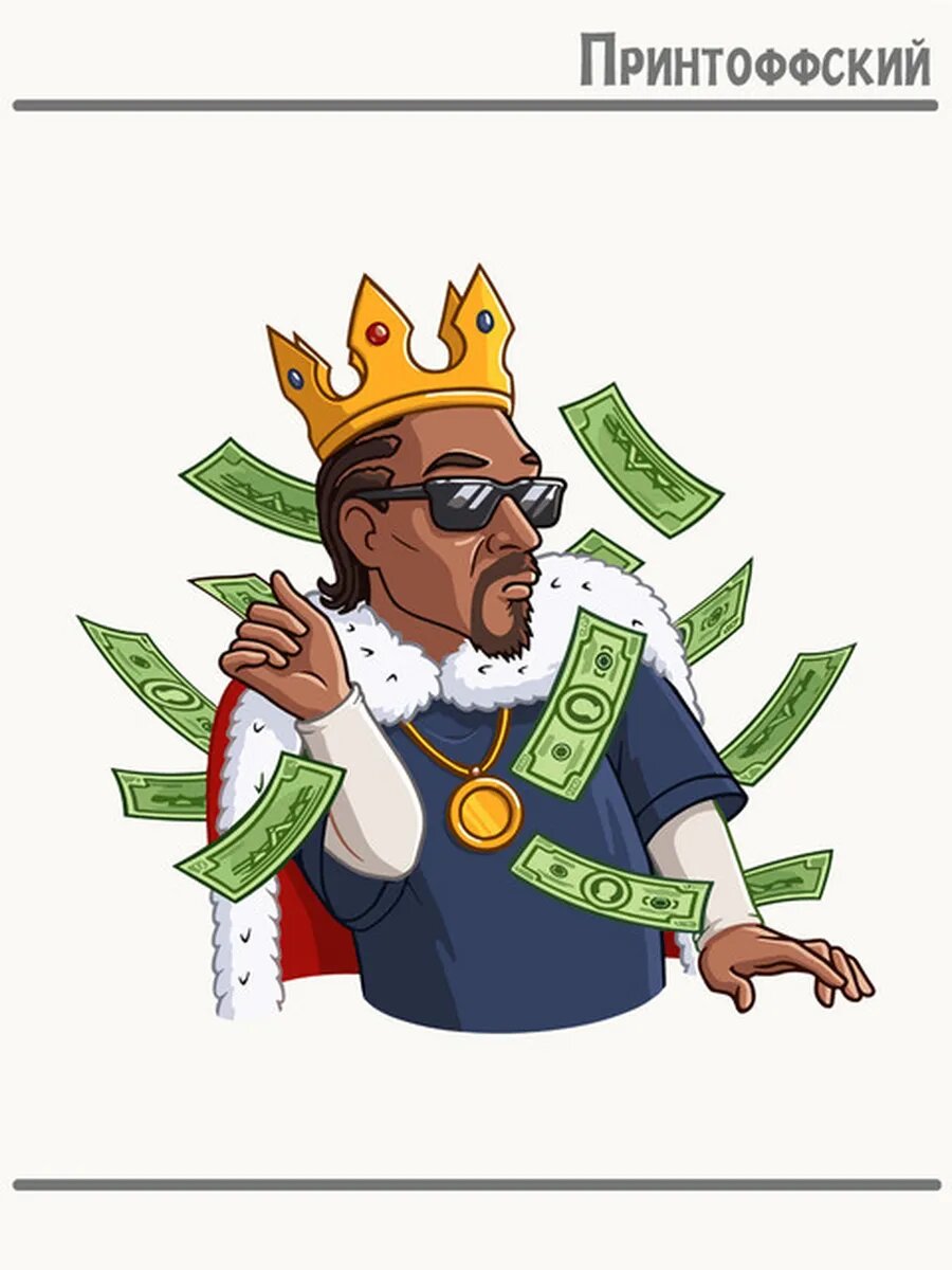 Термонаклейка для одежды и аксессуаров DTF-печать snoop dogg