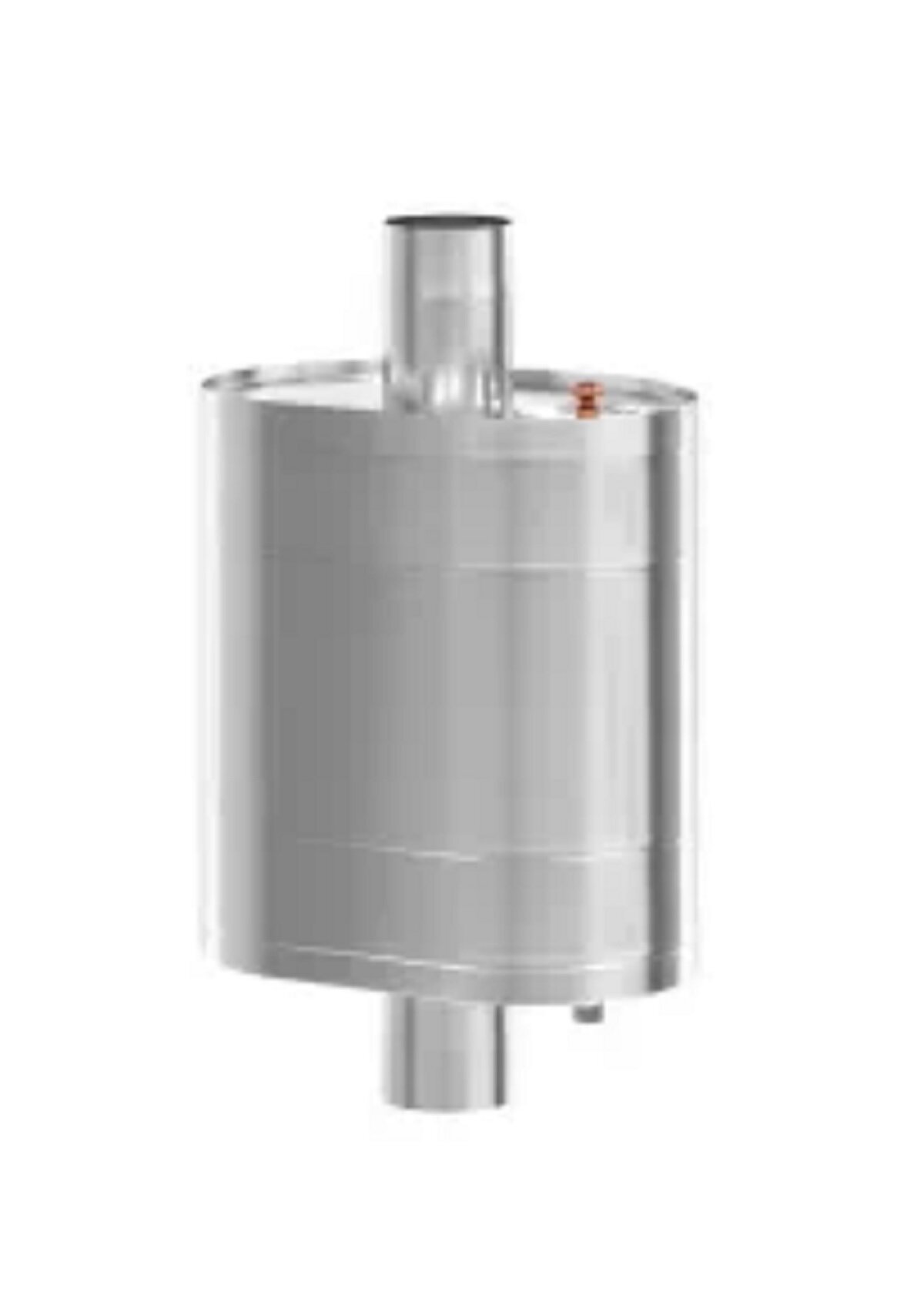 Бак на трубе 55л Ø115 (Овальный) нержавеющая сталь (AISI 439) L-830 ММ