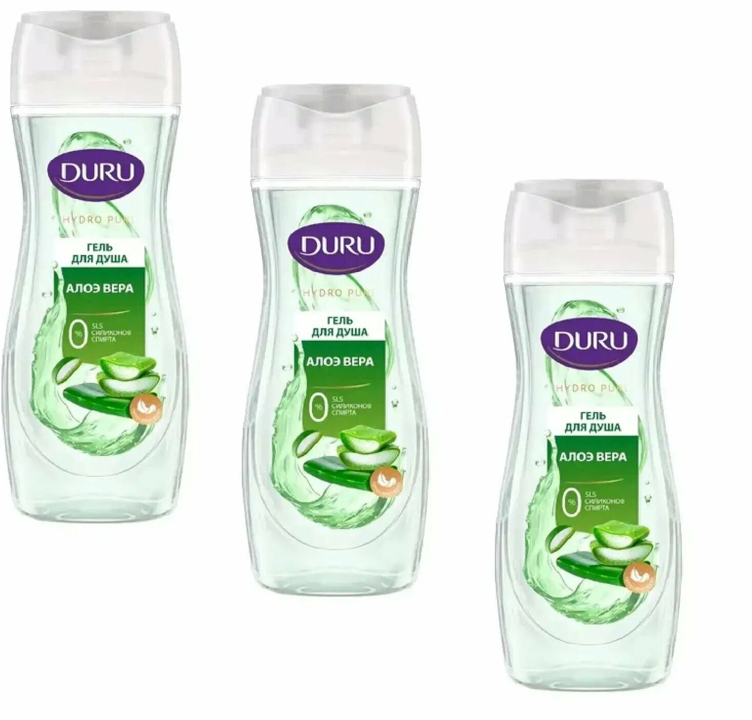 Гель Duru для душа Hydro Pure Алоэ, 250мл 3шт