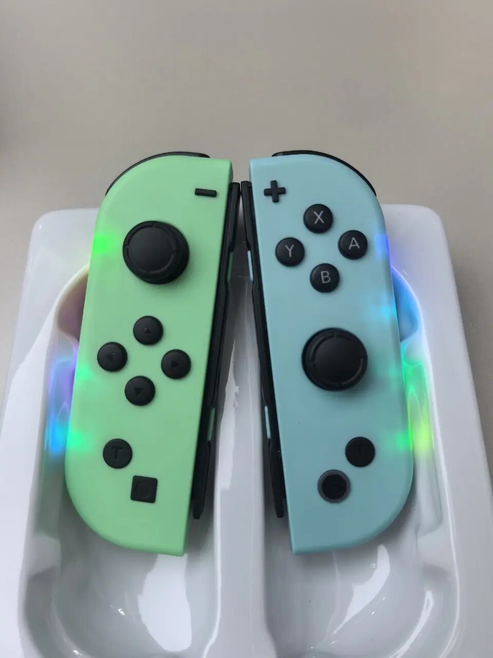 Контроллер Nintendo Switch Joy-Con с Bluetooth, вибрацией и RGB-подсветкой - Тема Animal Crossing, совместимый с NS