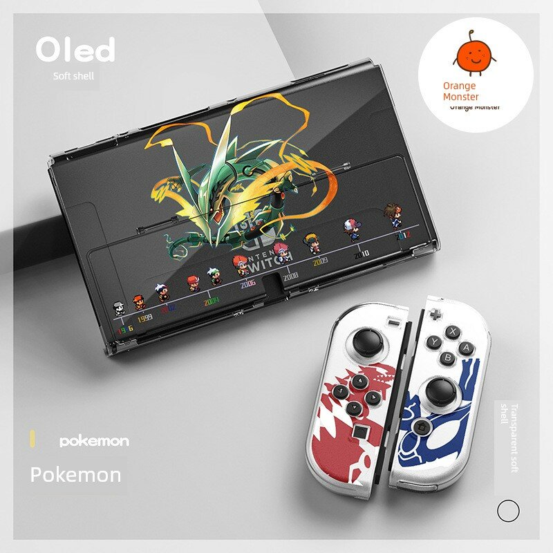 Прозрачный силиконовый чехол для Nintendo Switch с темой Покемона, 6,2-дюймовый экран