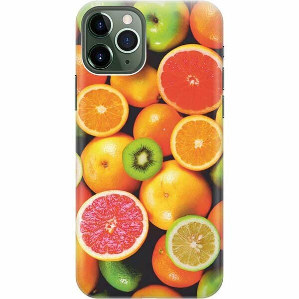 Силиконовый чехол на Apple iPhone 11 Pro Max / Эпл Айфон 11 Про Макс с рисунком "Сочные фрукты"