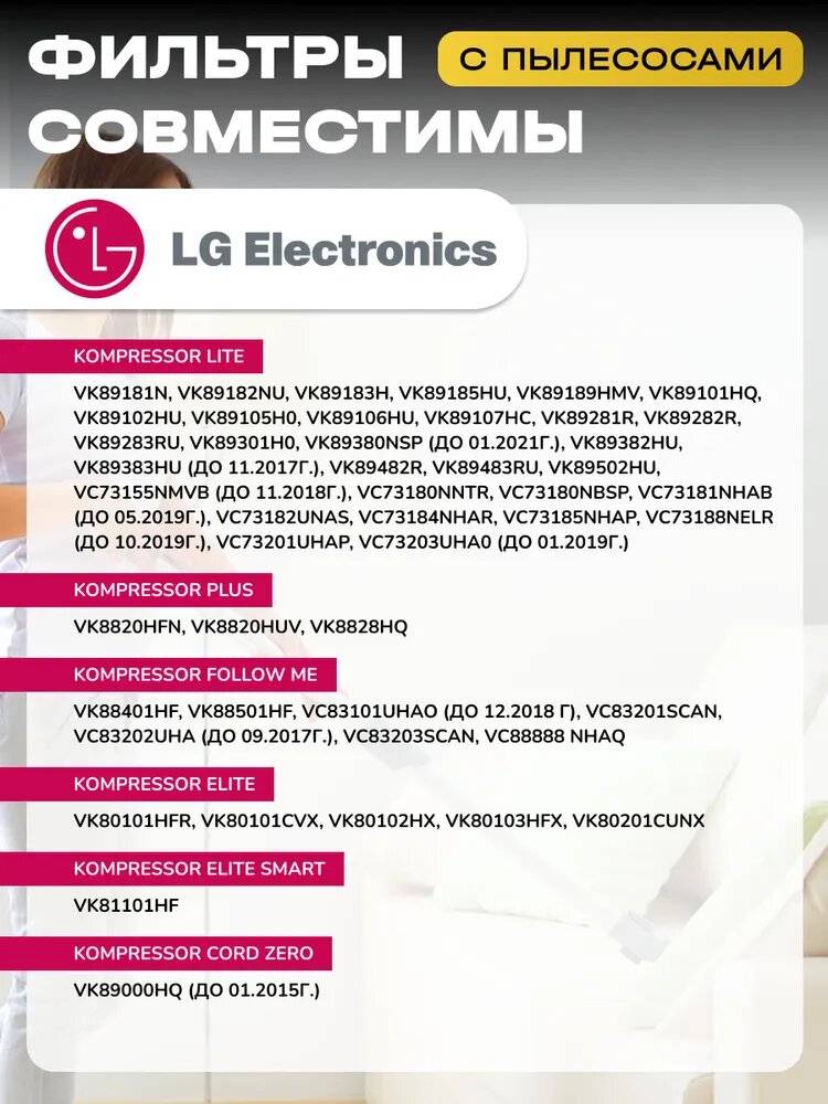 Фильтры для пылесоса LG — фото 1