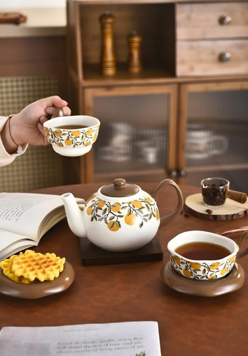 Сервиз чайный, кофейный золотой темно-синий Чайная, кофейная пара