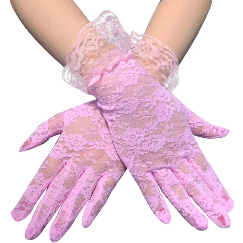 Перчатки  для женщин, размер 7-9, фиолетовый — фото 1