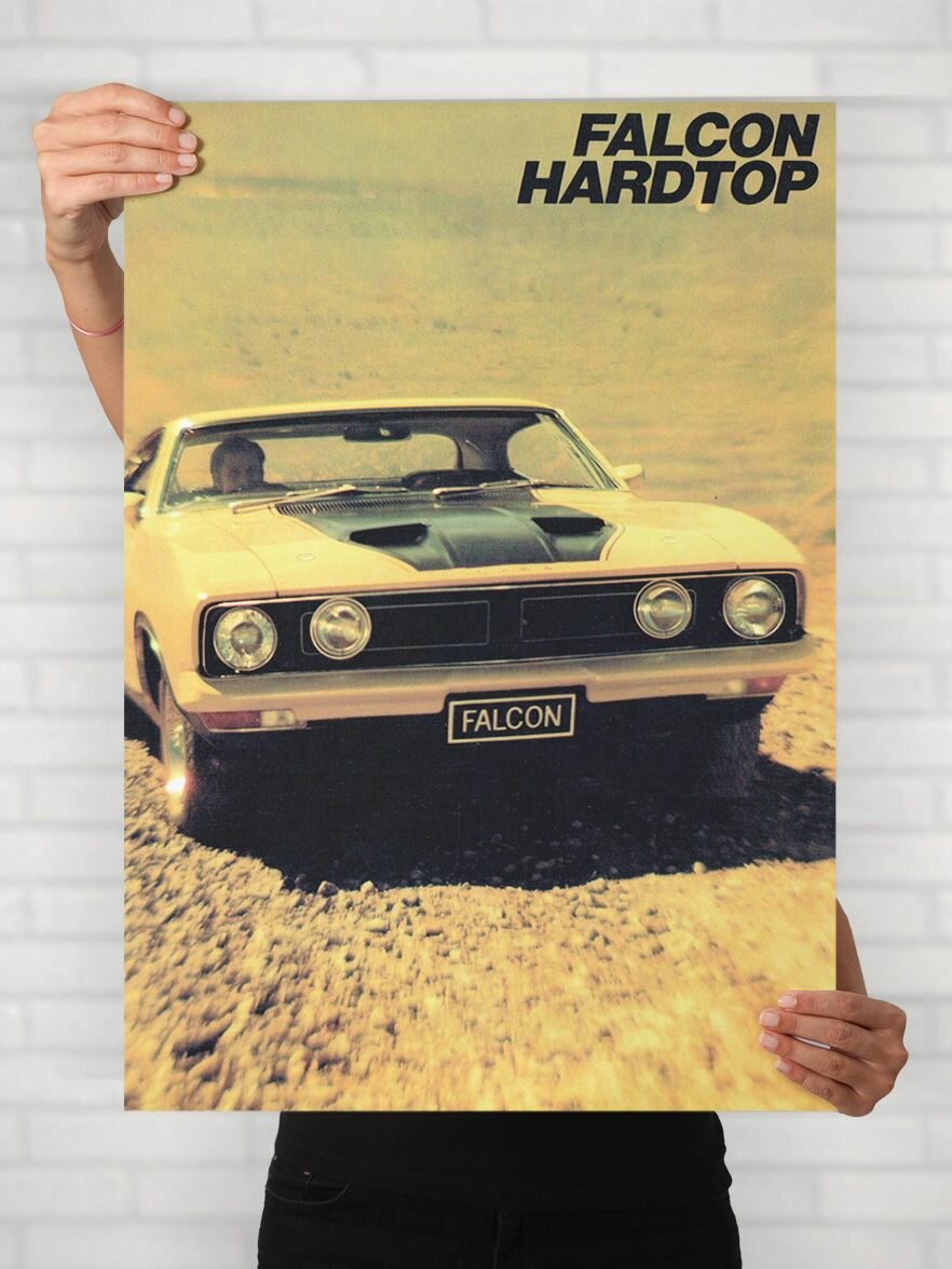 Плакат на стену для интерьера Легенды Авто (Форд Фалькон XB GT - Ford Falcon XB GT) - Постер по машине формата A2 (42x61 см)