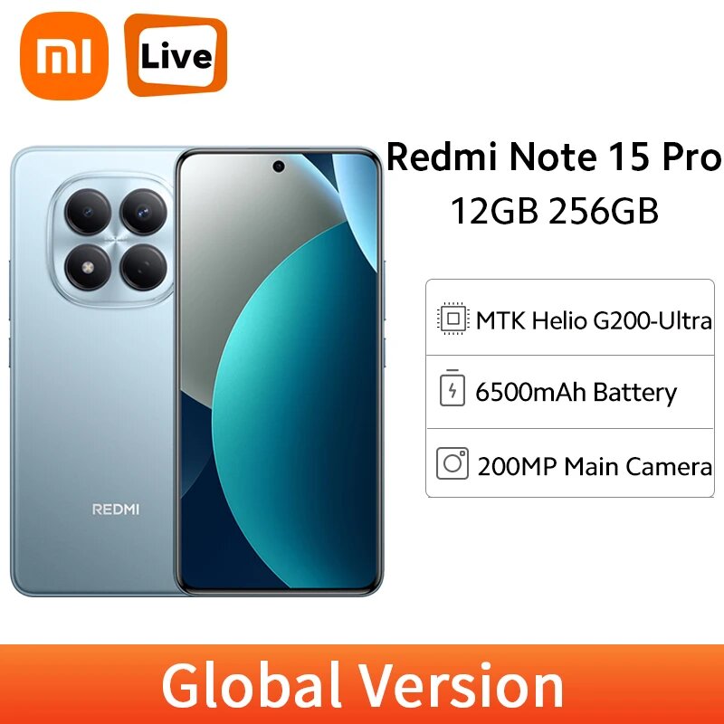 Смартфон Xiaomi Redmi Note 15 Pro, 12/256ГБ, global