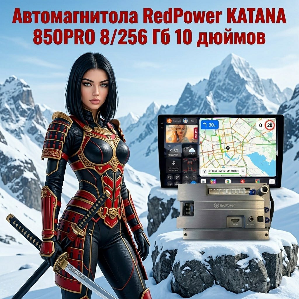 Автомагнитола RedPower 850PRO KATANA 8/256 Гб 10 дюймов (без рамки и проводки)