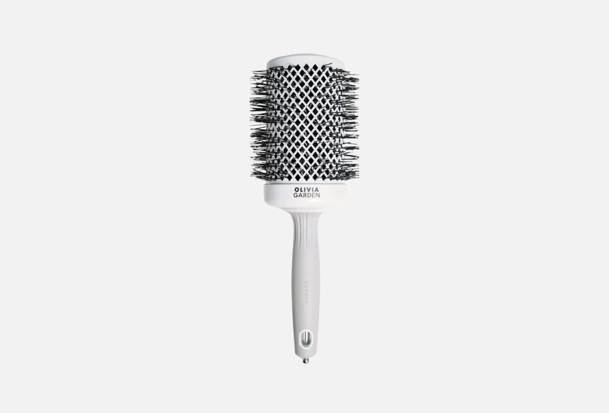 Брашинг Olivia Garden Expert Blowout Shine White & Grey , для укладки волос , 55 мм, бело-серый