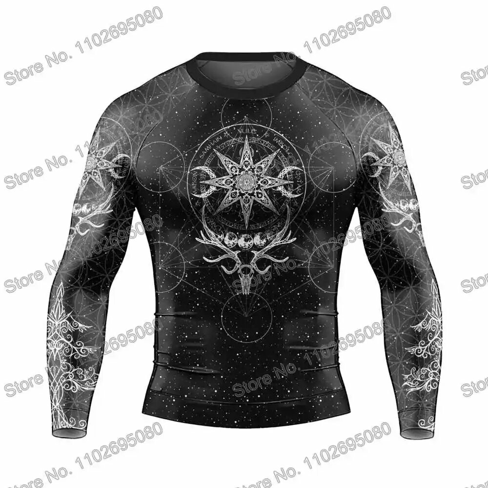Черный рашгард Vikings, XXXL, цвет 9