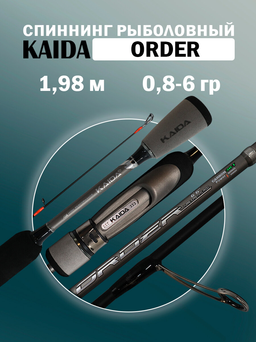 Спиннинг KAIDA ORDER 0,8-6 гр 1,98 м для рыбалки