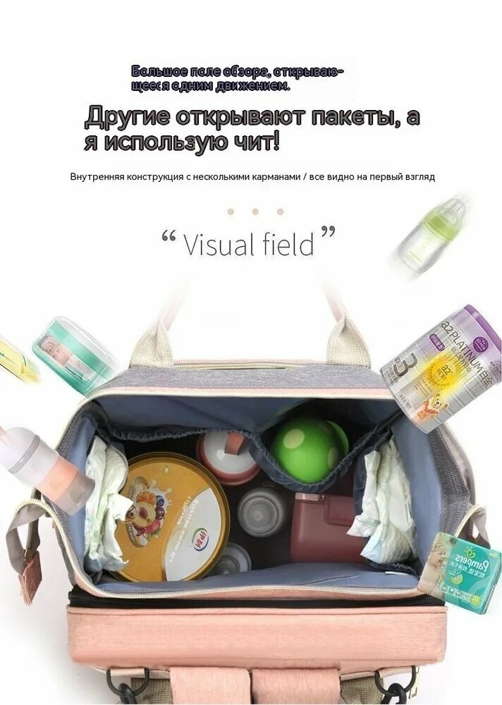 Сумка для мамы "City Comfort", эргономичные лямки, молния, вентиляция спины — фото 1