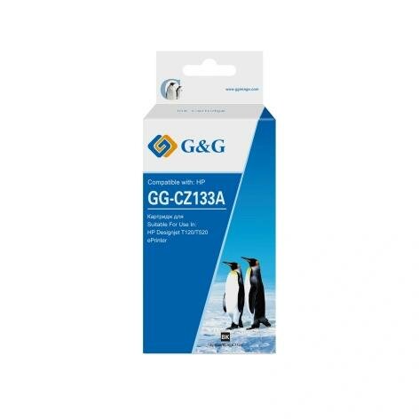 Картридж струйный G&G черный, 73мл для HP DJ T120 T520 (GG-CZ133A)
