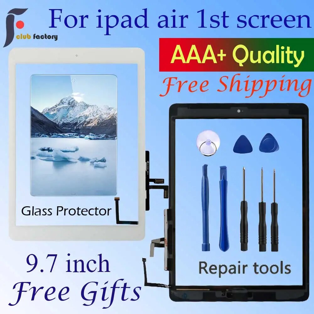 Сенсорный экран для iPad Air 1 A1474/A1475/A1476 Original Black Home