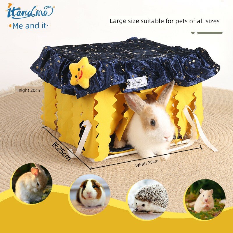 У меня есть убежище для морских свинок, специальный домик-убежище для кроликов и морских свинок, небольшой домик,