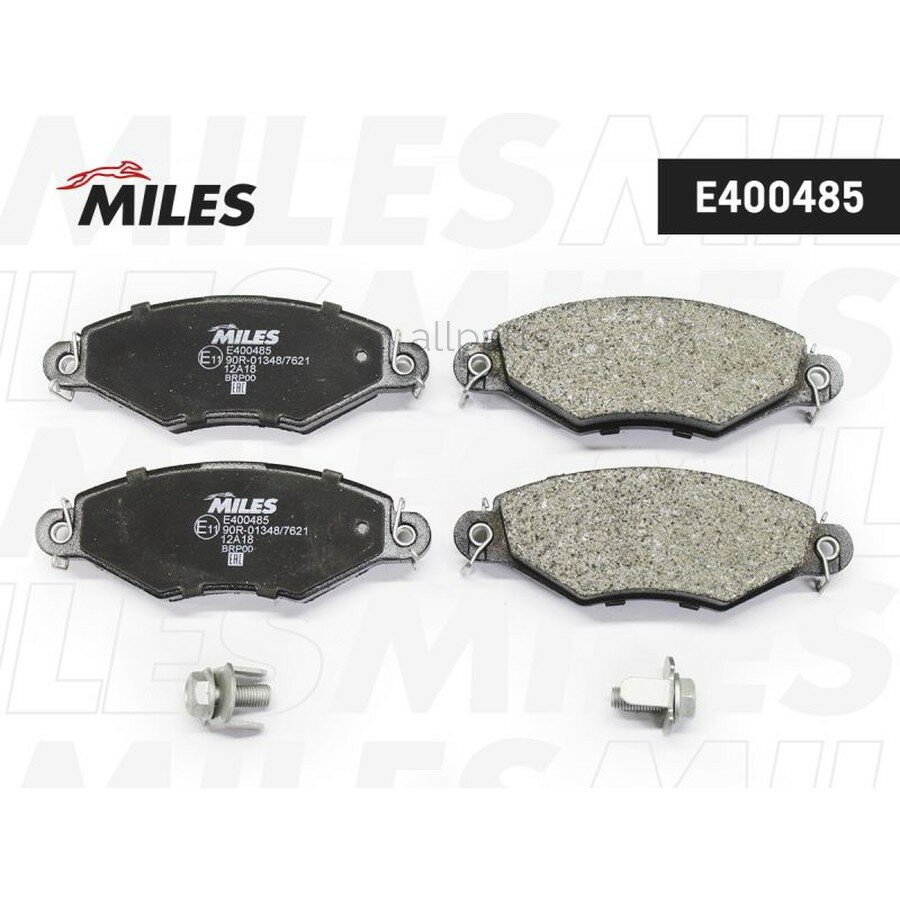 MILES E400485 Колодки тормозные передние PEUGEOT 206 98-/306 94-02 ( Смесь Low-Metallic ISO 9001 ).