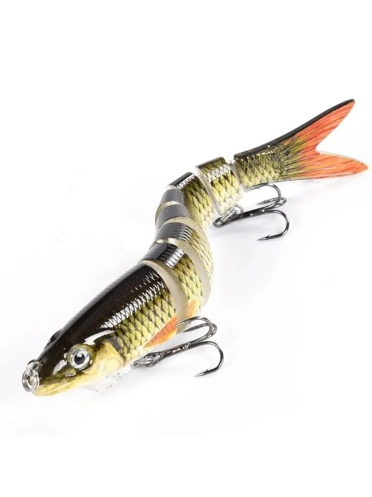 Приманка воблер Multi Jointed Swimbait 13.5см 20г, медленно тонущий, гиперреалистичная имитация рыбки, для троллинга и джига, окунь/щука/судак