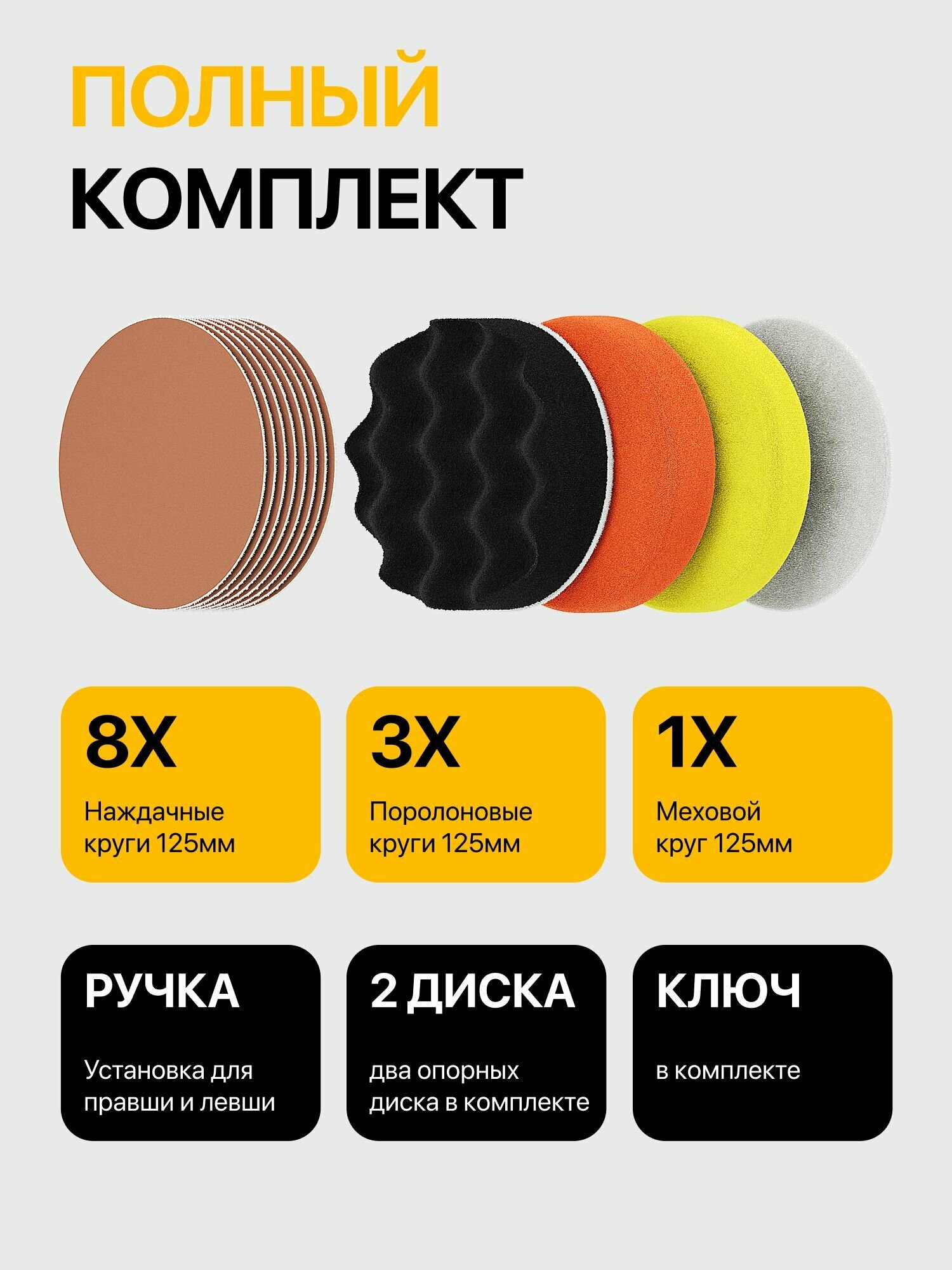 Ручная полировальная машинка электрическая, сетевая с регулируемой скоростью